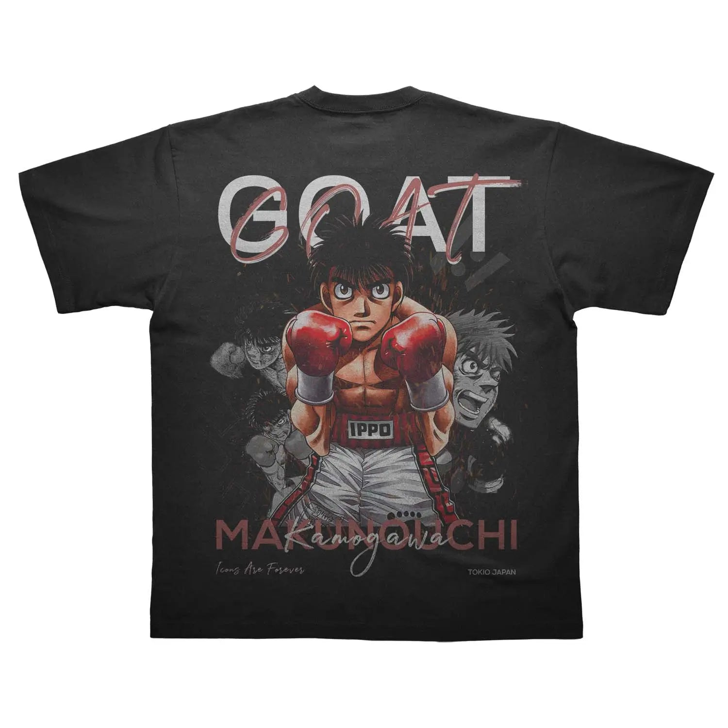 Ippo Makunouchi | GOAT (TEE) Playera Back – Give Up Clo